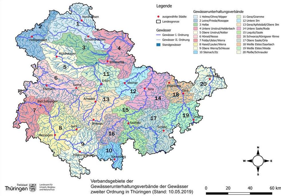 Gewässerunterhaltungsverband Schwarza/Königseer Rinne - Verbandsgebiet